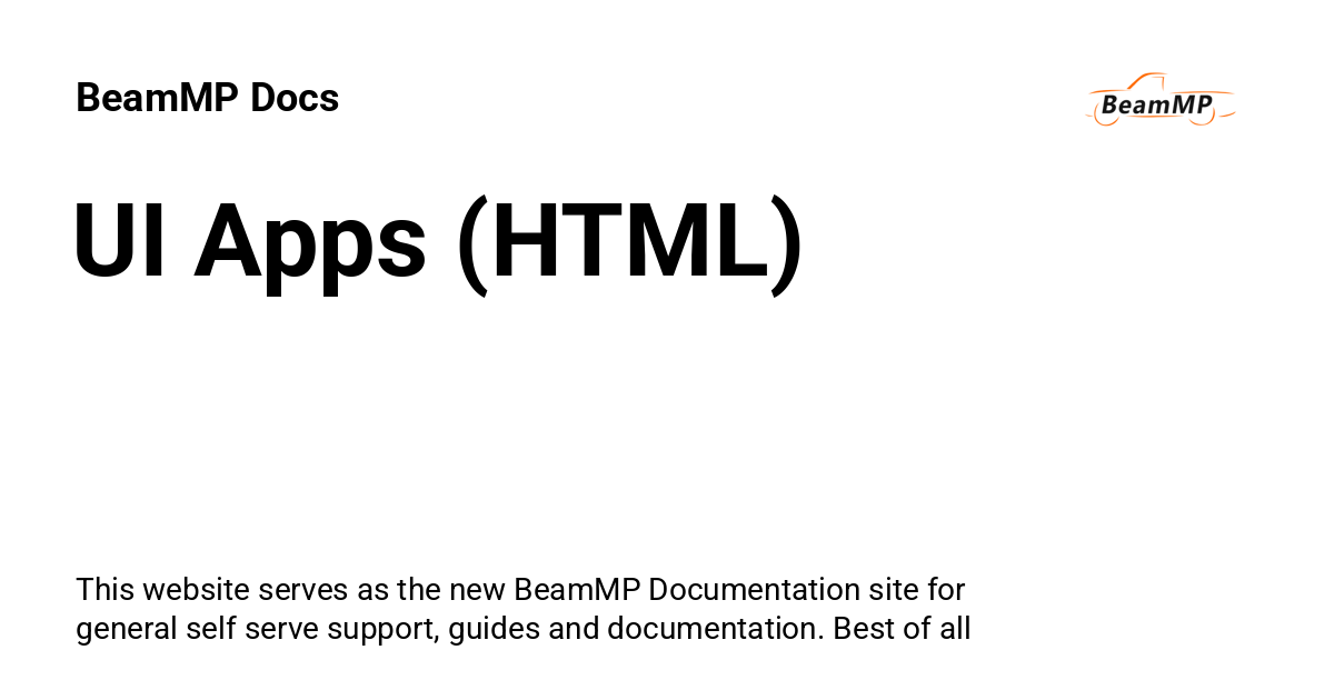 UI Apps (HTML) - BeamMP Docs